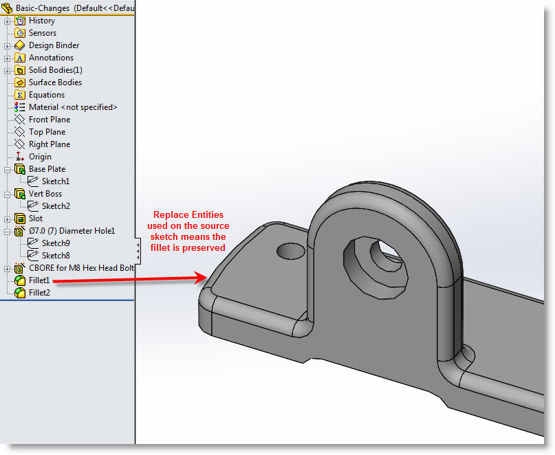 SolidWorks 2014: Replace Sketch Entities